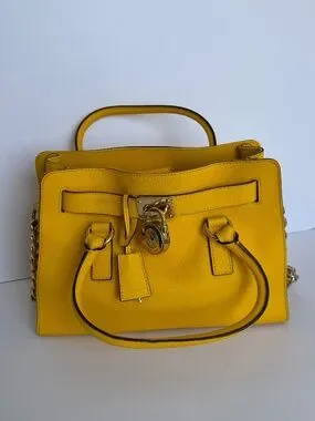 Michael Kors | Bags | Michael Kors Hamilton Medium Satchel Yellow ...